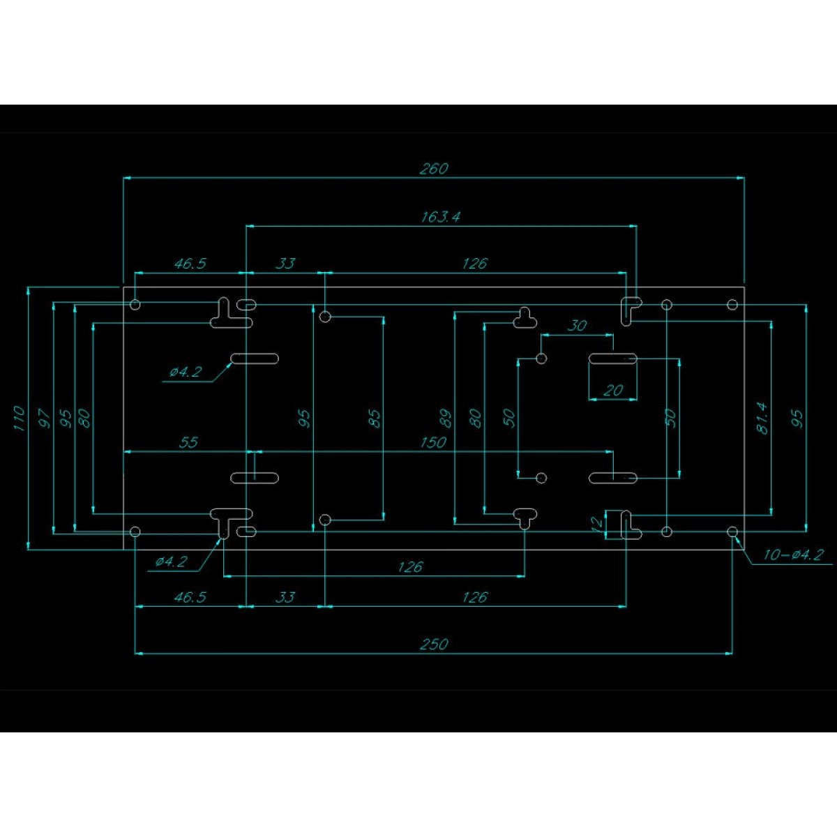 Aluminum LED Power board Bracket